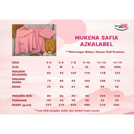 Mukena Safia by Azkalabel | PDF