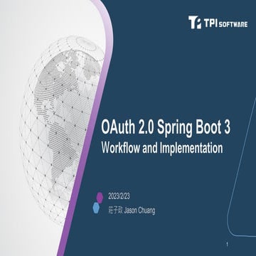 昕力技術小聚2023-02-23 OAuth 2.0 Spring Boot 3.0 | PPT