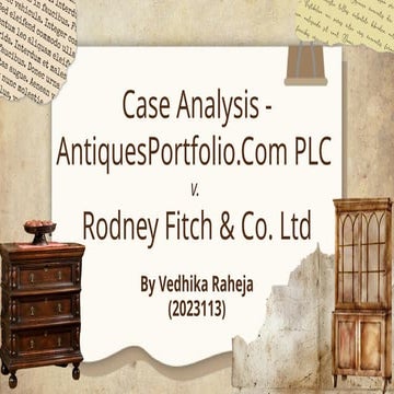 Case Analysis_AntiquesPortfolio.Com PLC v. Rodney Fitch & Co.pptx