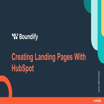 Creating Landing Pages With HubSpot | PPT