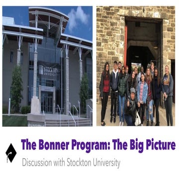 2023 Bonner Program Vision & History for Discussion with Stockton ...
