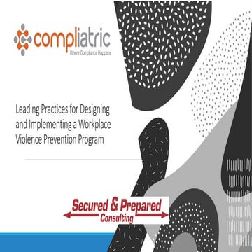 2023 Compliatric Webinar Series - Leading Practices for Workplace ...