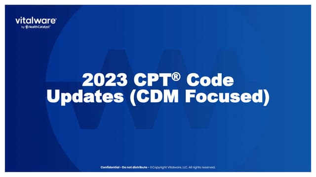 2023 Cpt Code Updates Cdm Focused Ppt