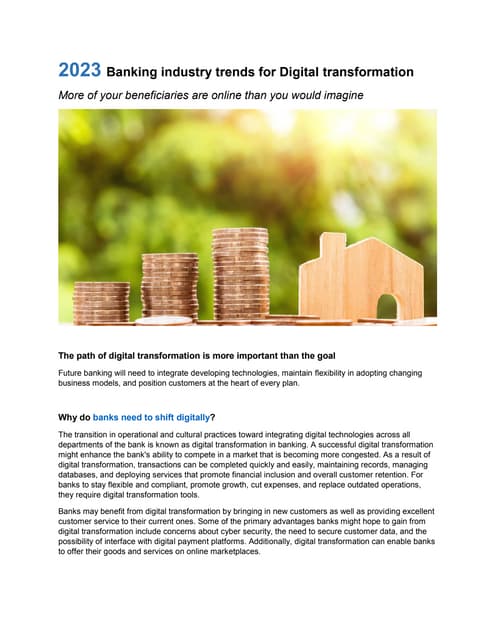 How Digital Transformation is reshaping Banking.pptx | Technology ...