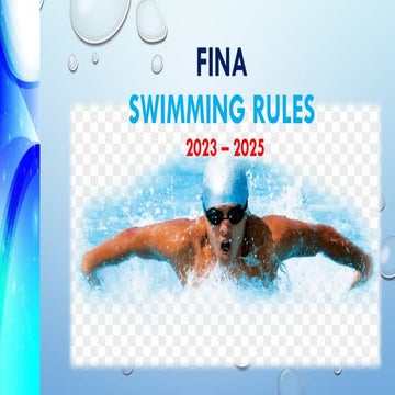 2023 FINA rules and regulations PP presentation | PPTX