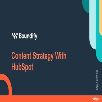 Content Strategy With HubSpot | PPTX