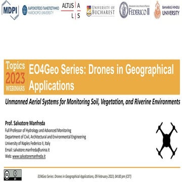 Unmanned Aerial Systems for Monitoring Soil, Vegetation, and Riverine ...