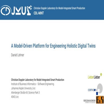 A Model-Driven Platform for Engineering Holistic Digital Twins | PPT