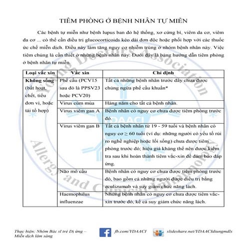 Tiêm phòng ở bệnh nhân tự miễn | PDF