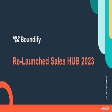 Re-Launched Sales HUB 2023 | PPTX