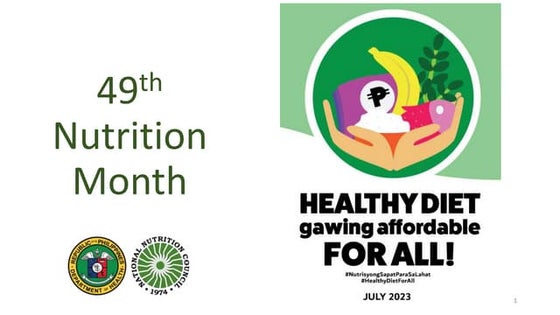 The 2025 Nutrition Month Talking Points. | PDF