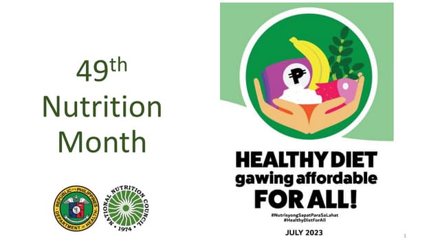 The 2025 Nutrition Month Talking Points. | PDF