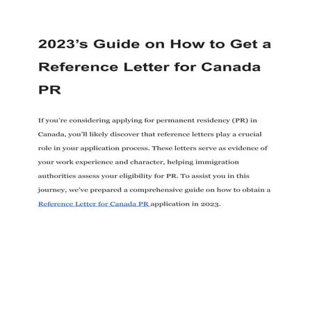 2023’s Guide on How to Get a Reference Letter for Canada PR.pdf