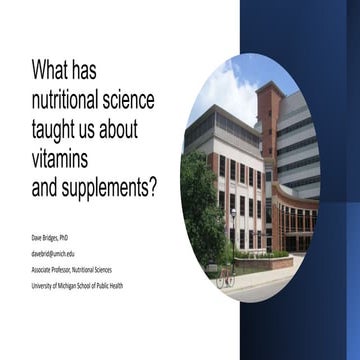 What has nutritional science taught us about vitamins and supplements ...