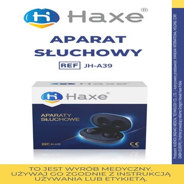Haxe - Aparaty słuchowe Model: JH-A39 (etui ładujące) | PDF