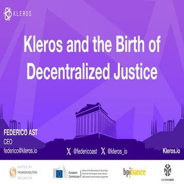 Kleros and the Birth of Decentralized Justice | PDF
