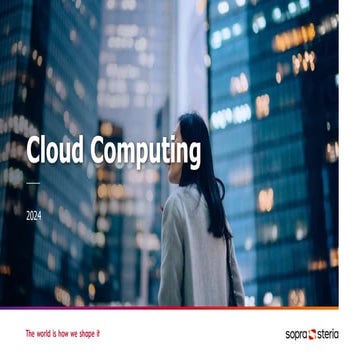 Sopra Steria Cloud Computing introduction lecture 2024 | PDF