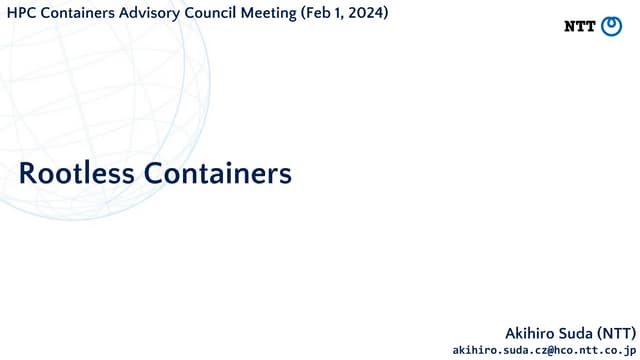 20240201 Hpc Containers Rootless Containerspdf