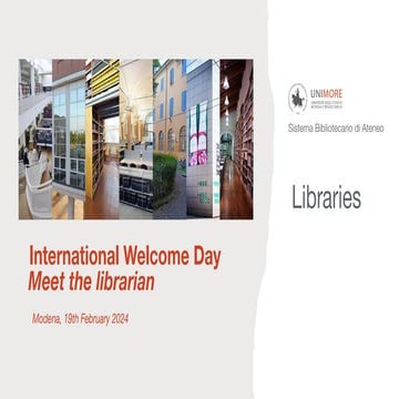 MEET The Librarian @International Welcome day Erasmus | PDF