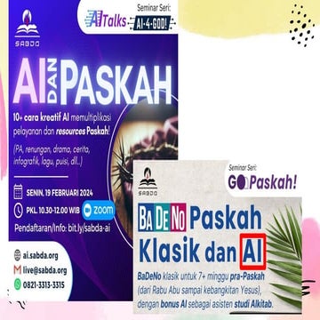 Seminar Seri AI4GOD AI Talks - AI dan Paskah (SABDA Labs) | PPT