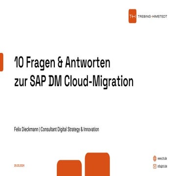 Webinar: Diese 10 wichtigsten Fragen zur SAP DM Cloud-Migration sollten Sie kennen | PDF