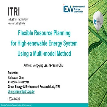 Flexible resource planning for high-renewable energy system using a ...