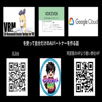 VRM*VOICEVOX*GoogleCloudを使って自分だけのAIパートナーを作る話 | PPT