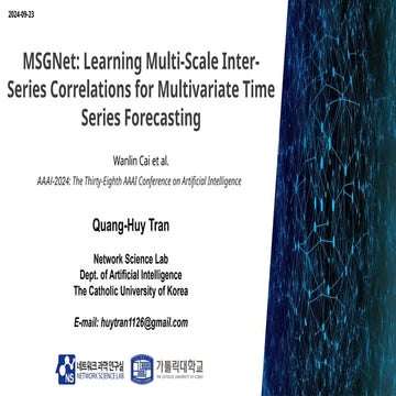 [20240923_LabSeminar_Huy]MSGNet: Learning Multi-Scale Inter-Series Correlations for Multivariate ...