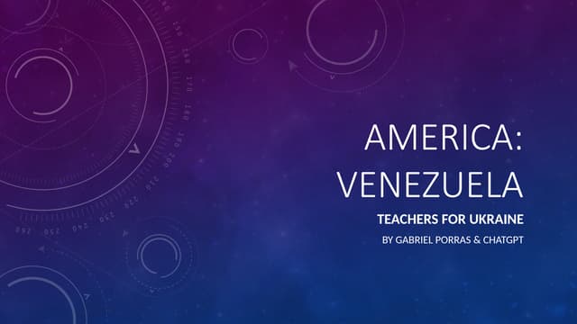 Presentation Venezuela | PPTX