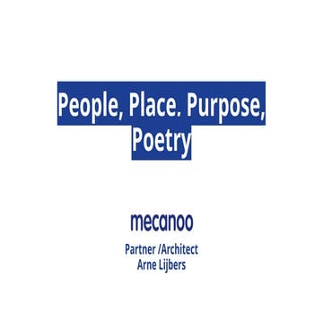 Mecanoo Presentatie | Visie op gebouw- en gebiedsontwikkeling | PPTX