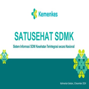 SOSIALISASI APLIKASI SATU SEHAT SDMK TAHUN 2025 | PPTX