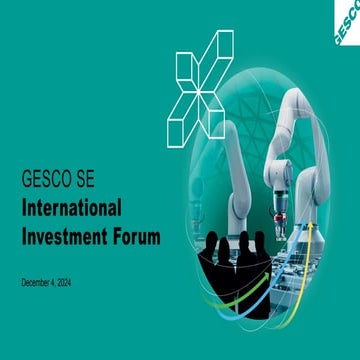 GESCO SE - International Investment Forum | PDF