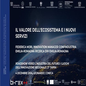 ROADSHOW “VERSO L'INDUSTRIA DEL FUTURO: I LUOGHI DELL'INNOVAZIONE ...