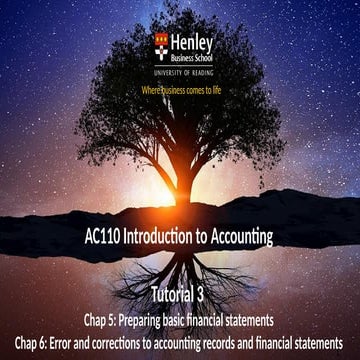 Introduction to accounting tutorial questions | PPTX