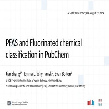 PFAS and Fluorinated chemical classification in PubChem | PPTX