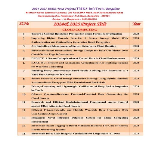 2024 and 2025 Java IEEE Projects List.docx