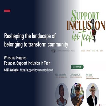 Reshaping the landscape of belonging to transform community | PPT