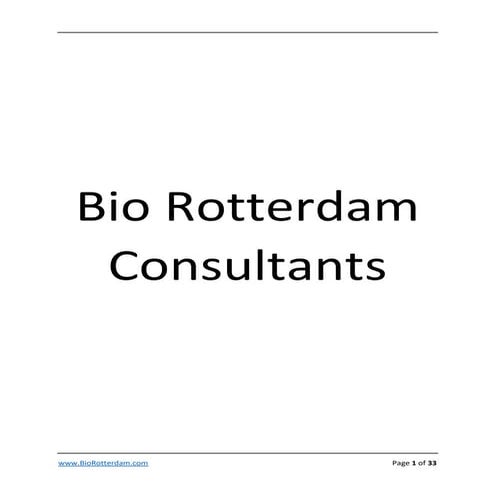 Bio Rotterdam Biodiesel supplier consultant | PDF