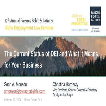 Current Status of DEI and What it Means for Your Business | PPT