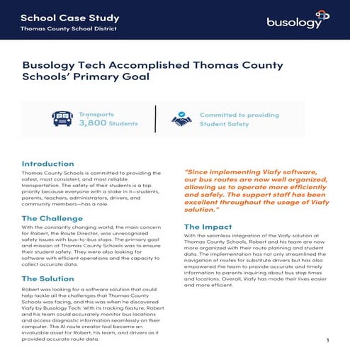 Busology Tech: Enhancing School Transportation with Viafy Software | PDF
