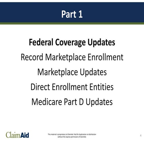 Part 1 2024 Federal Coverage Updates NAV CE | PPT