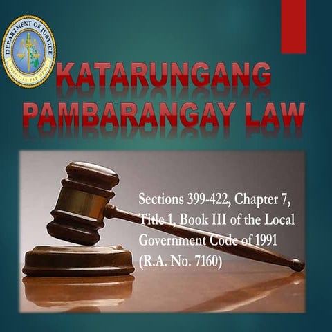 katarungang pambaranggay | PDF