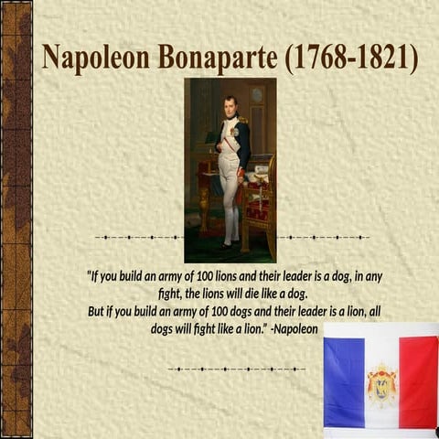 Napoleon Bonaparte: Rise, Reign, and Legacy of a Military Genius | PPTX