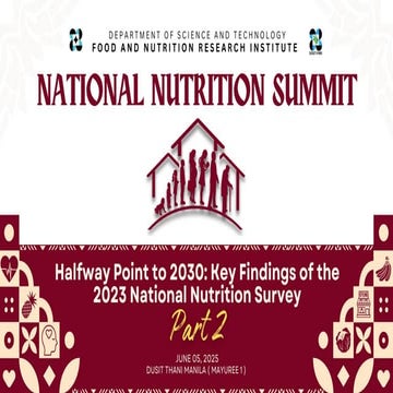 2023 National Nutrition Survey Methodology | PDF