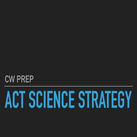 Science Strategy on the ACT - Update 2024 | PDF