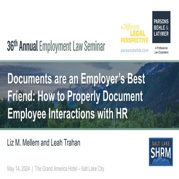 Documents are an Employer's Best Friend: How to Properly Document ...
