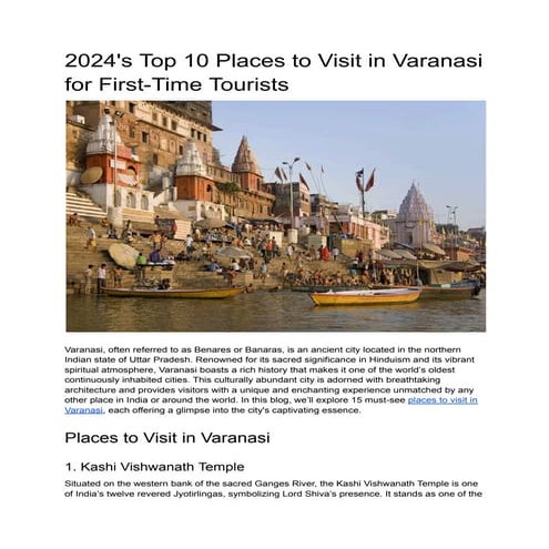 2024's Top 10 Places to Visit in Varanasi for First-Time Tourists.pdf