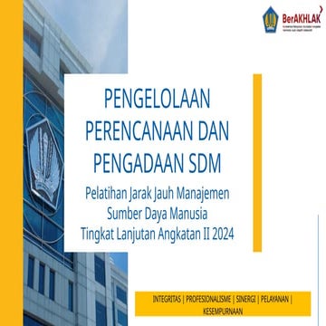 [2024] Synchronus TM Daring_Diklat MSDM Menengah_Perencanaan & Pengadaan SDM_2024_revised 26 ...