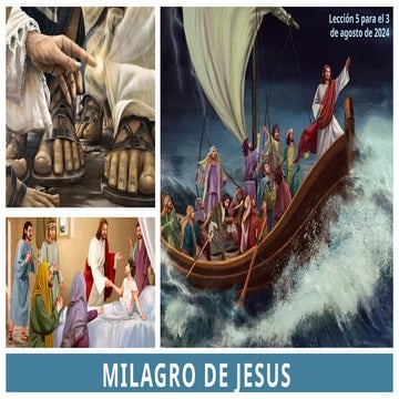 Milagros de Jesús al rededor de un lago ppt | PPTX