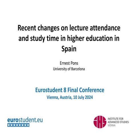 Recent changes on lecture attendance and study time in higher education ...